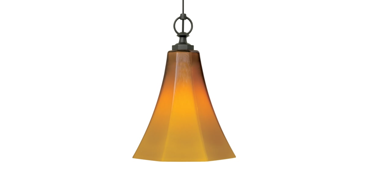 Tech Lighting 600MPMDLWAZ Mini Delaware 1 Light Pendant with Amber ...