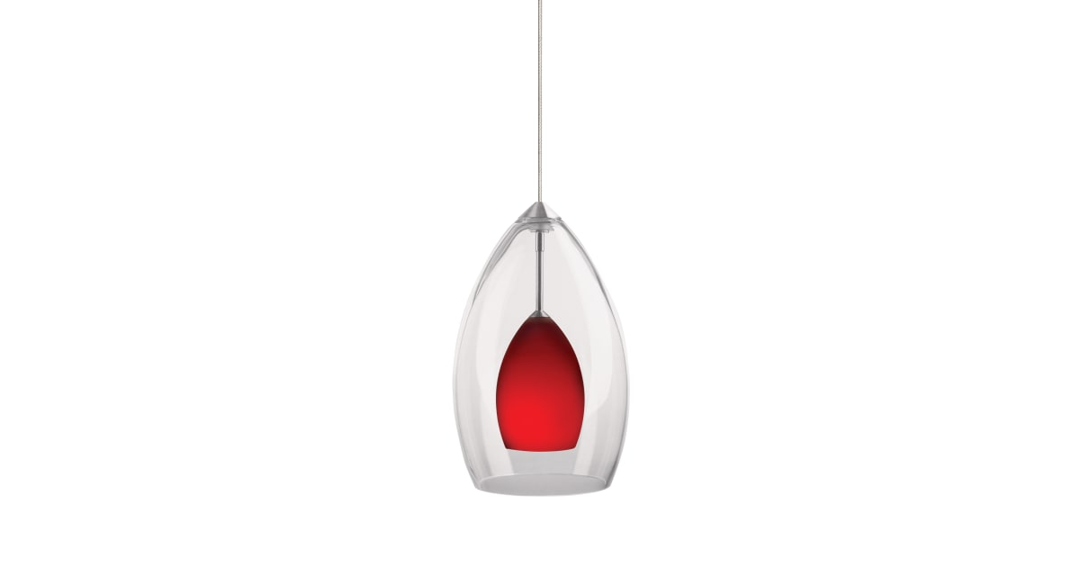 Tech Lighting 700FJFIRCRZ FreeJack Inner Fire Red Raindrop Glass ...