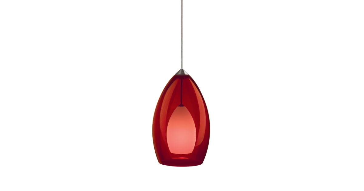 Tech Lighting 700FJFIRRZ FreeJack Fire Translucent Red Murano Glass ...