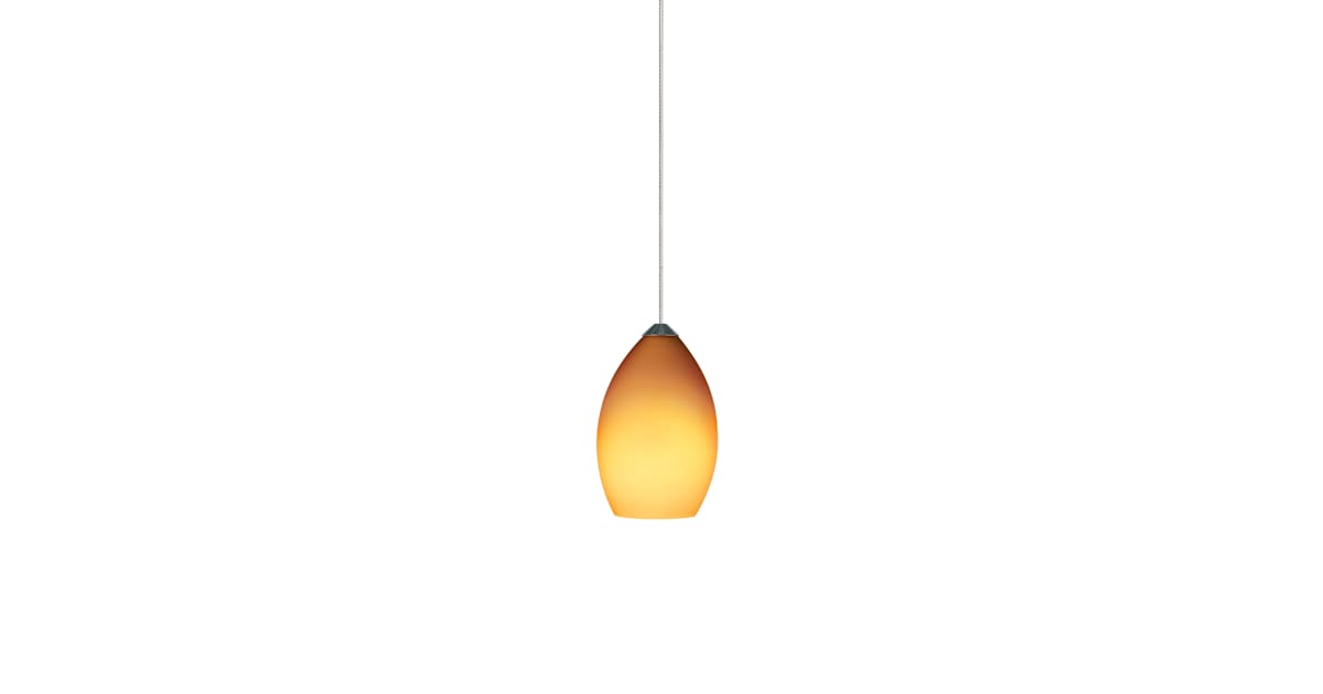 Tech Lighting 700FJRDMZ FreeJack Amber Raindrop Shaped Glass Pendant ...