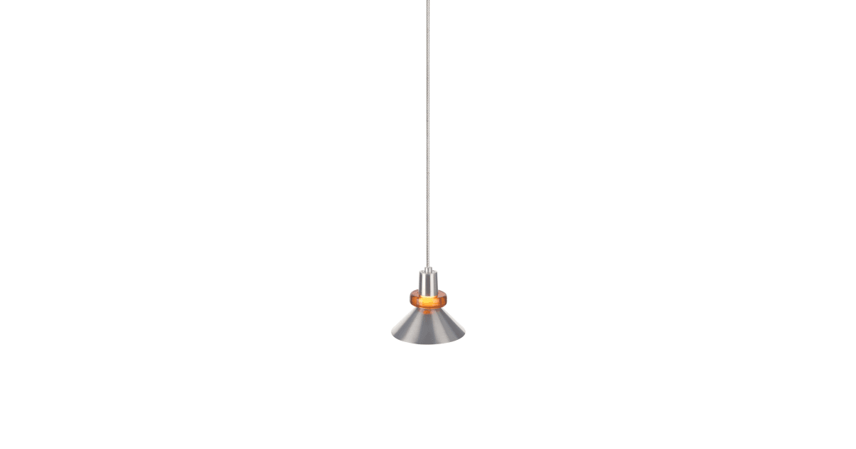 Tech Lighting 700KWKSAC Kable Lite Hanging Wok Metal Shade Pendant with ...