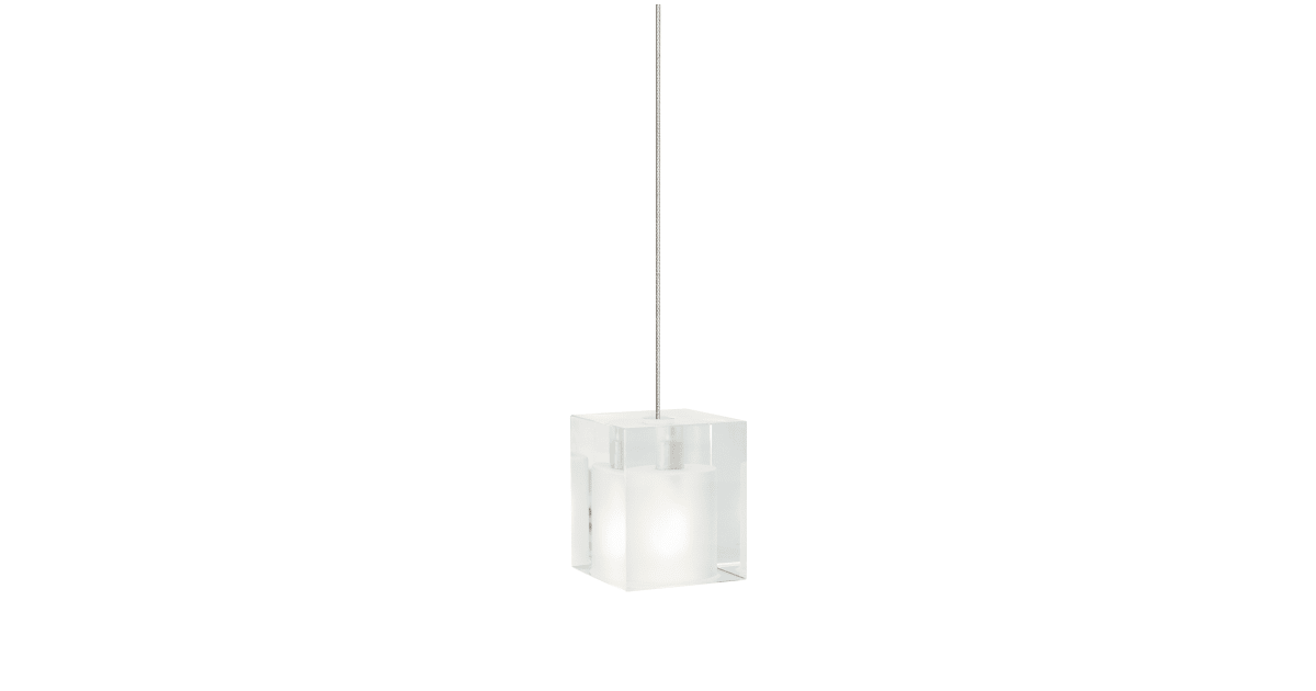 Tech Lighting 700MOCUBFZ MonoRail Frost Cube Glass Pendant - 12v ...