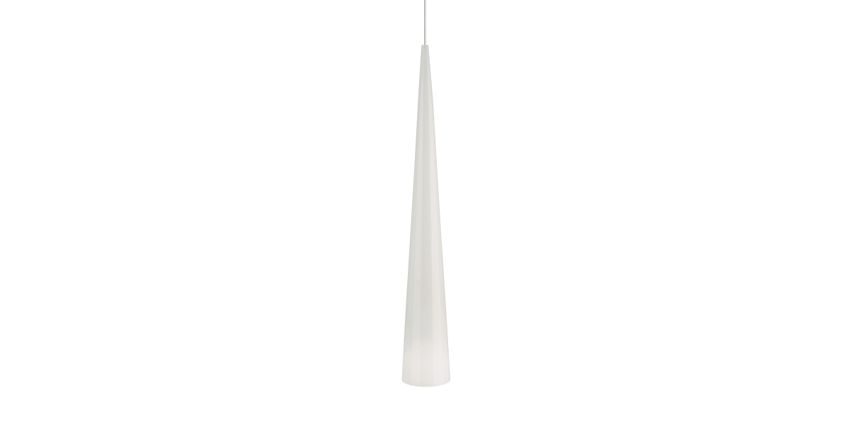 Tech Lighting 700MOPINLWZ MonoRail Pinnacle White Large Glass Cone ...