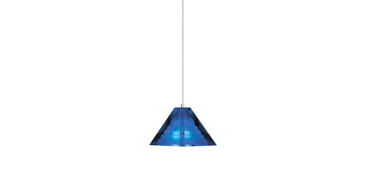 Tech Lighting 700MOPYRPZ MonoRail Cobalt Classic Pyramid Shaped Glass ...