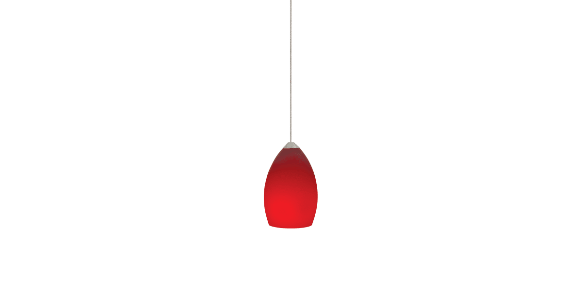 Tech Lighting 700MORDRZ MonoRail Red Raindrop Shaped Glass Pendant -12v ...