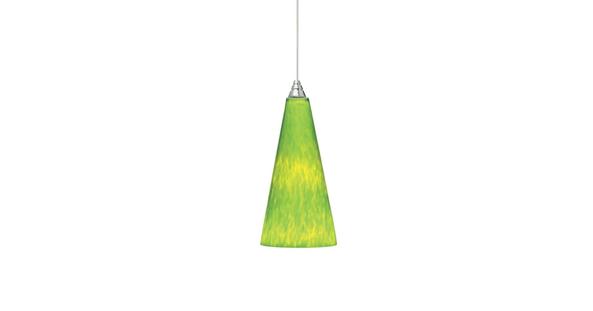 Tech Lighting 700TDEMPGZ Emerge Conical Shaped Layered Lime Green Glass ...