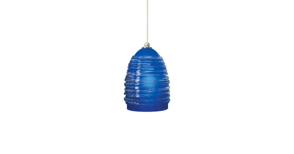 Tech Lighting 700TDNSPBZ Small Nest Cobalt Blue Glass with Clear Glass ...
