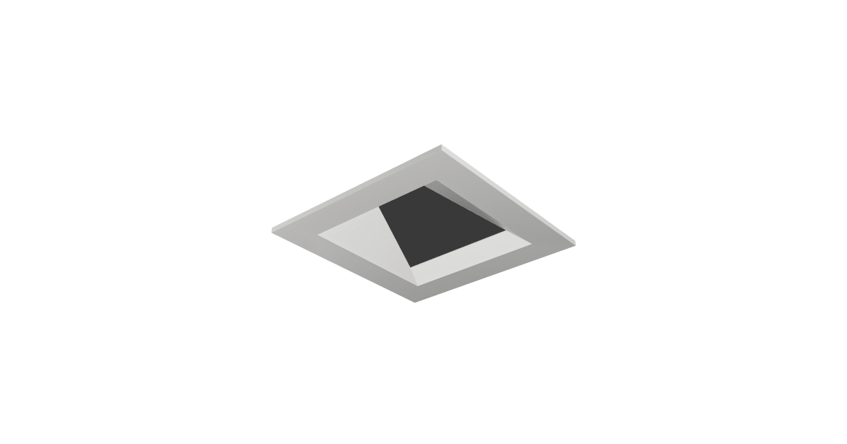Tech Lighting EN3SFW-WS Entra 3" Square Flanged Wall Wash Recessed Trim ...