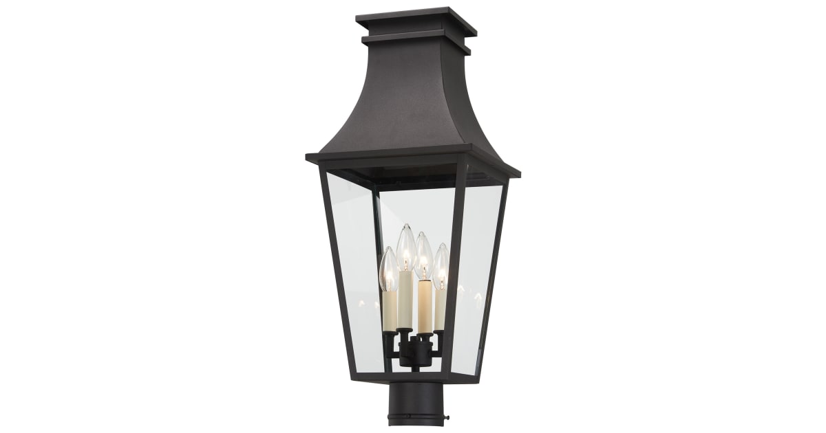 The Great Outdoors 7995-66 Gloucester 4 Light 25" Tall Post Light with ...