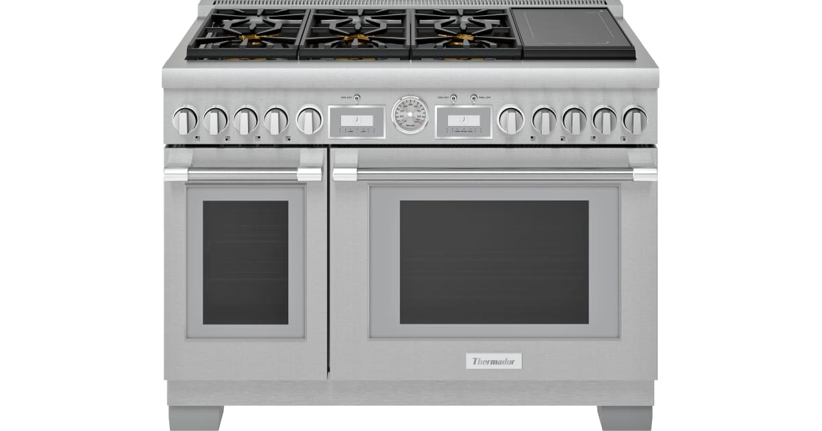 Thermador PRD486WIGU Pro Grand® 48 Inch Wide 5.7 Cu. Ft. Slide In Dual ...