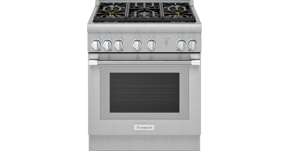 Thermador PRG305WH Pro Harmony® 30 Inch Wide 4.6 Cu. Ft. Slide In Gas ...