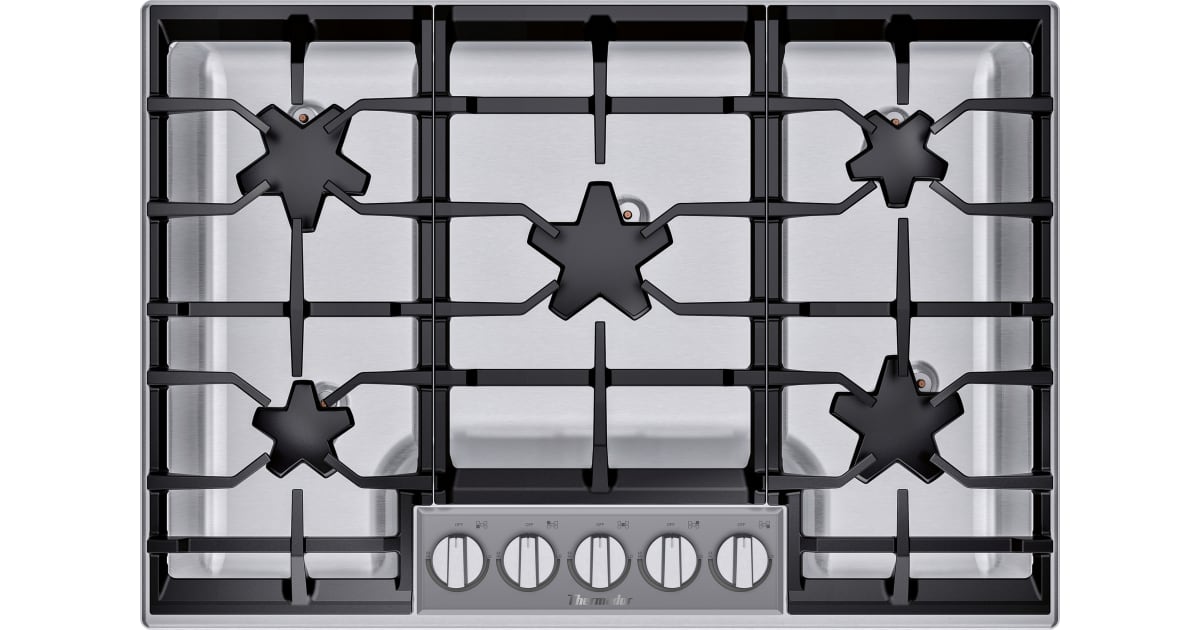 Thermador SGSP305TS Masterpiece® 30 Inch Wide 5 Burner Gas Cooktop with ...