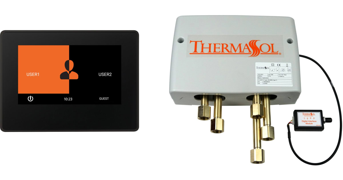 ThermaSol DSP-TT7-BK ThermaTouch 7" LCD Touchscreen Steam Shower ...