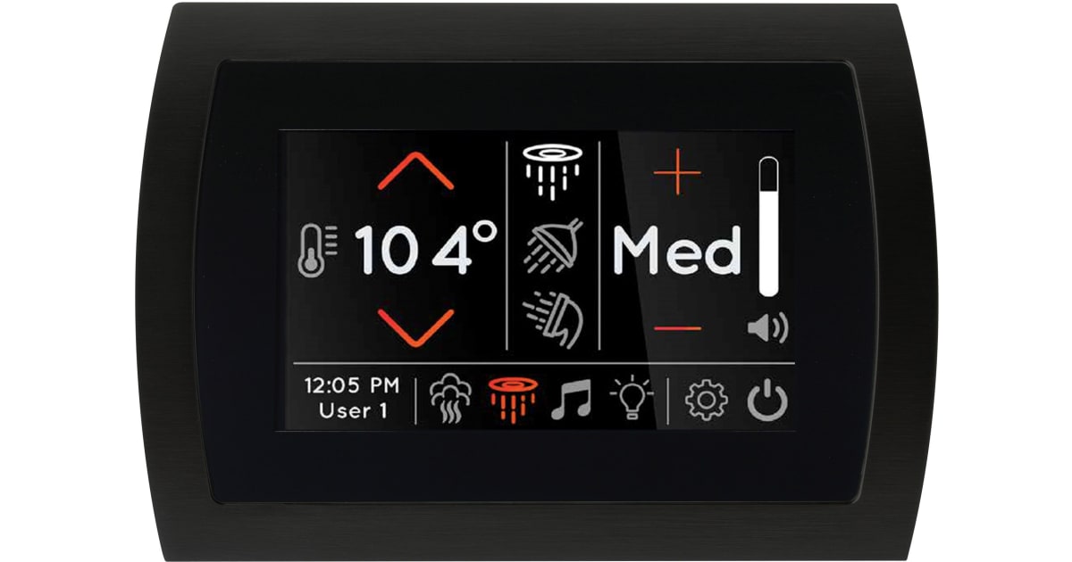 ThermaSol STC-BK SignaTouch LCD Steam Shower Controller with Light ...