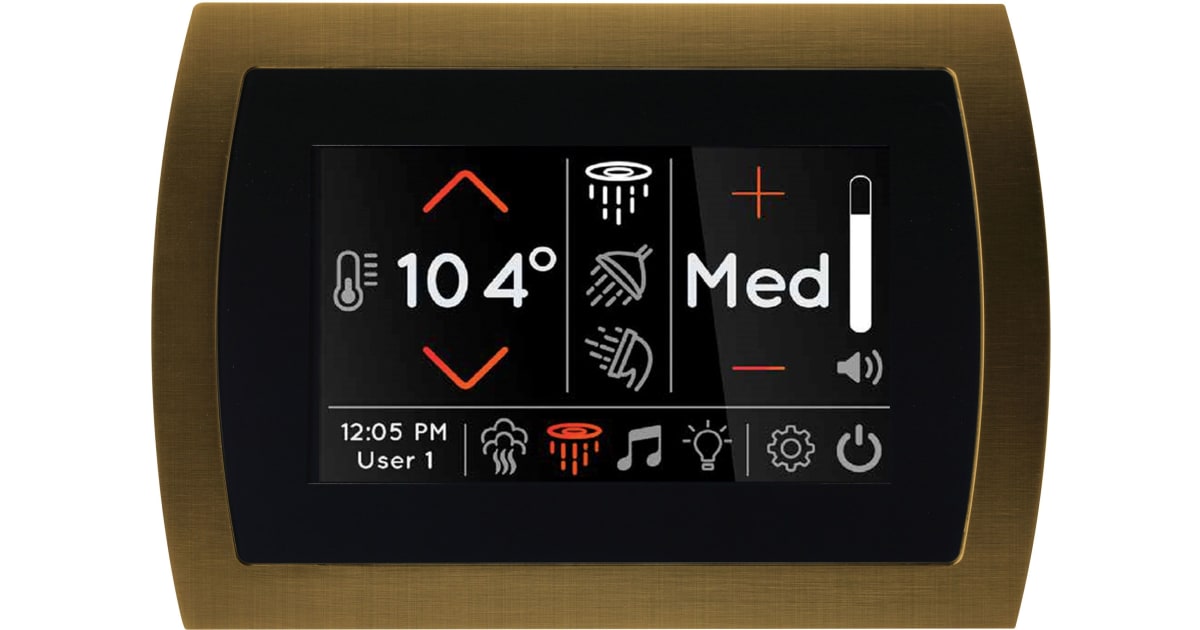 ThermaSol STCU-AB SignaTouch LCD Steam Shower Controller with Light ...