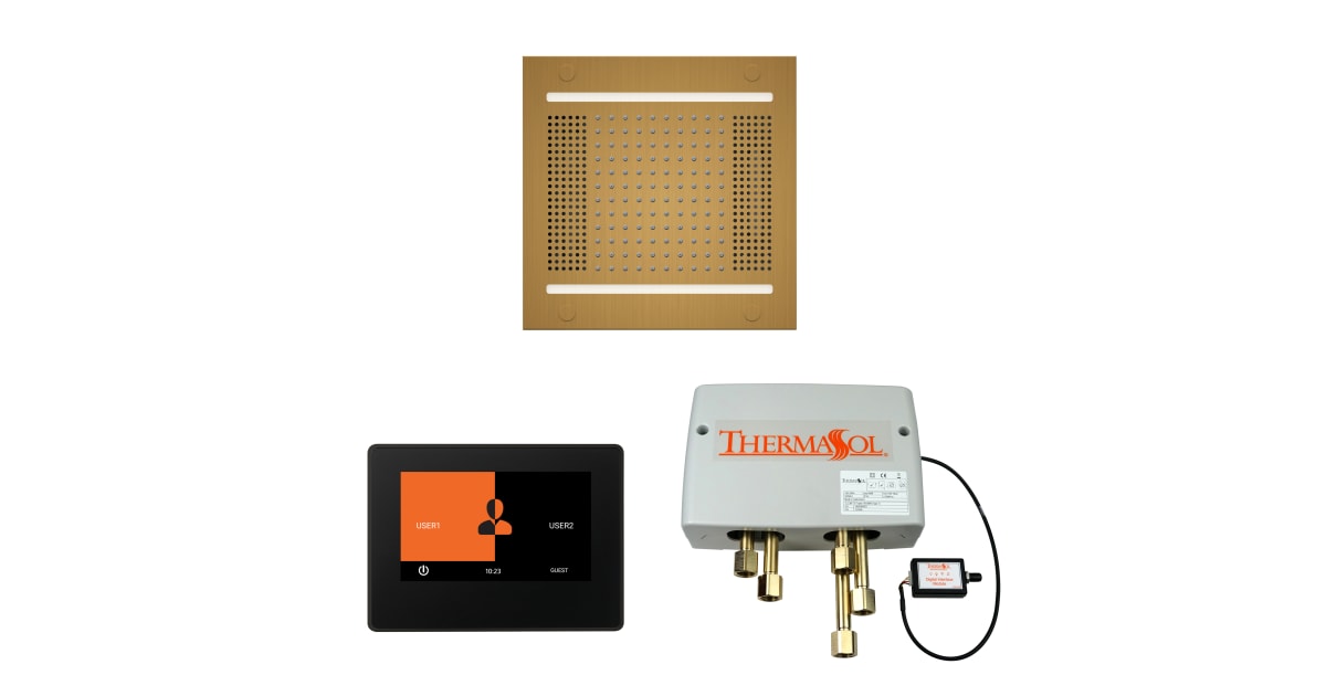 ThermaSol WH14SP7S-AB Hydrovive Thermostatic Shower System - Includes 7 ...