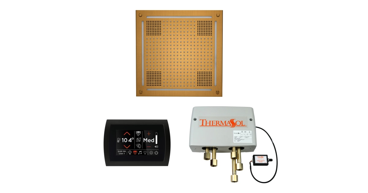 ThermaSol WHSPSR-AB Hydrovive Thermostatic Shower System - Includes 5 ...