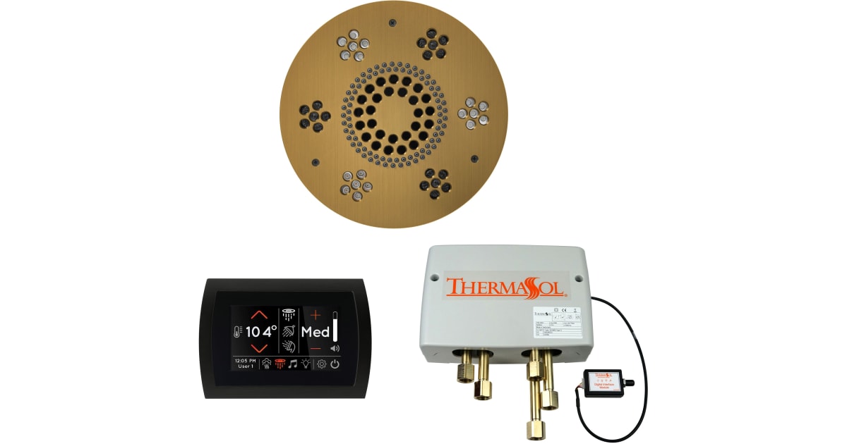 ThermaSol WSPSR-AB SignaTouch Steam Shower Kit - Includes Control Panel ...