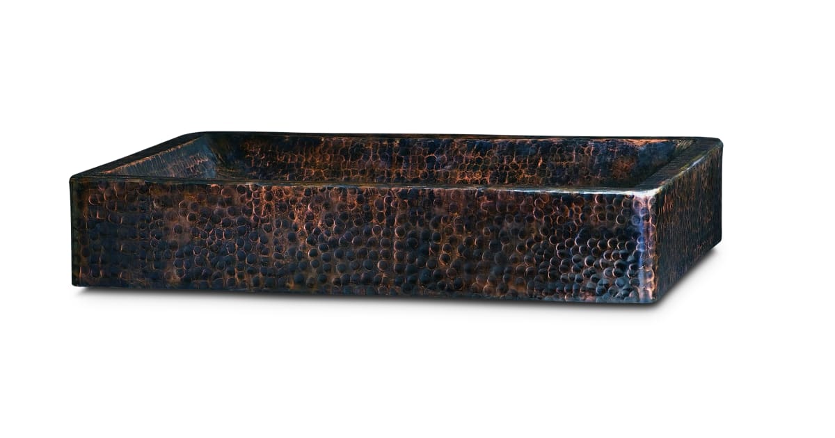 Thompson Traders MBN 22" Drop In Milan Rectangular Semi-Double Wall Handcrafted Copper Sink from ...