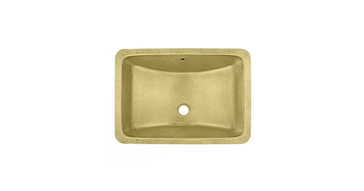 Thompson Traders BRU-2115HPB Brass 21" Rectangular Brass Undermount ...