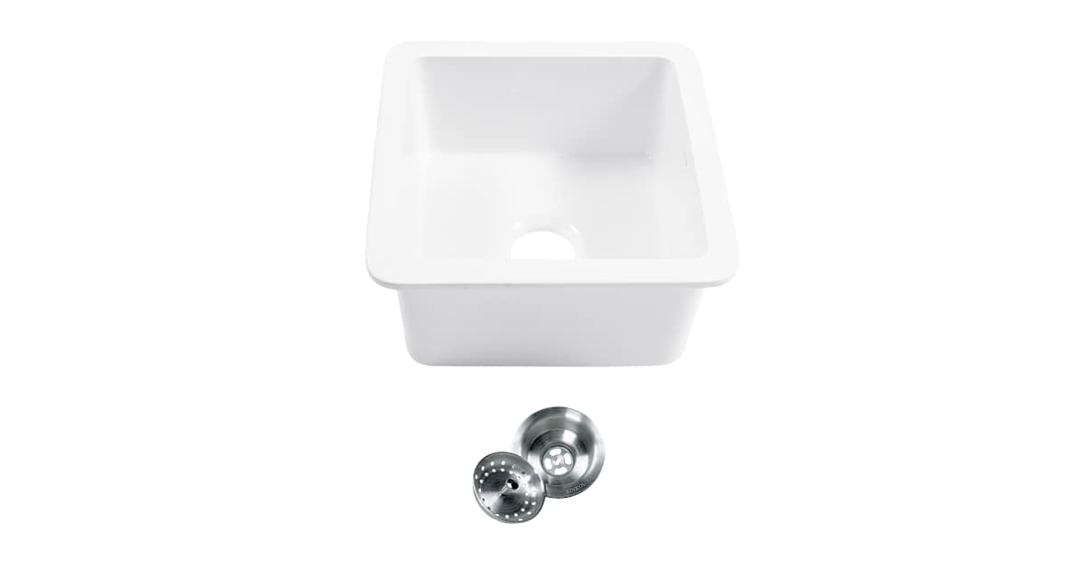 Thompson Traders KP-400FC 18" Undermount Single Basin Fireclay Kitchen ...