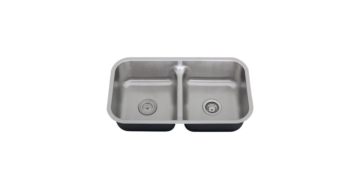 Ticor S1210 Stainless Steel 16 Gauge 32.5" Wide Undermount Kitchen Sink ...