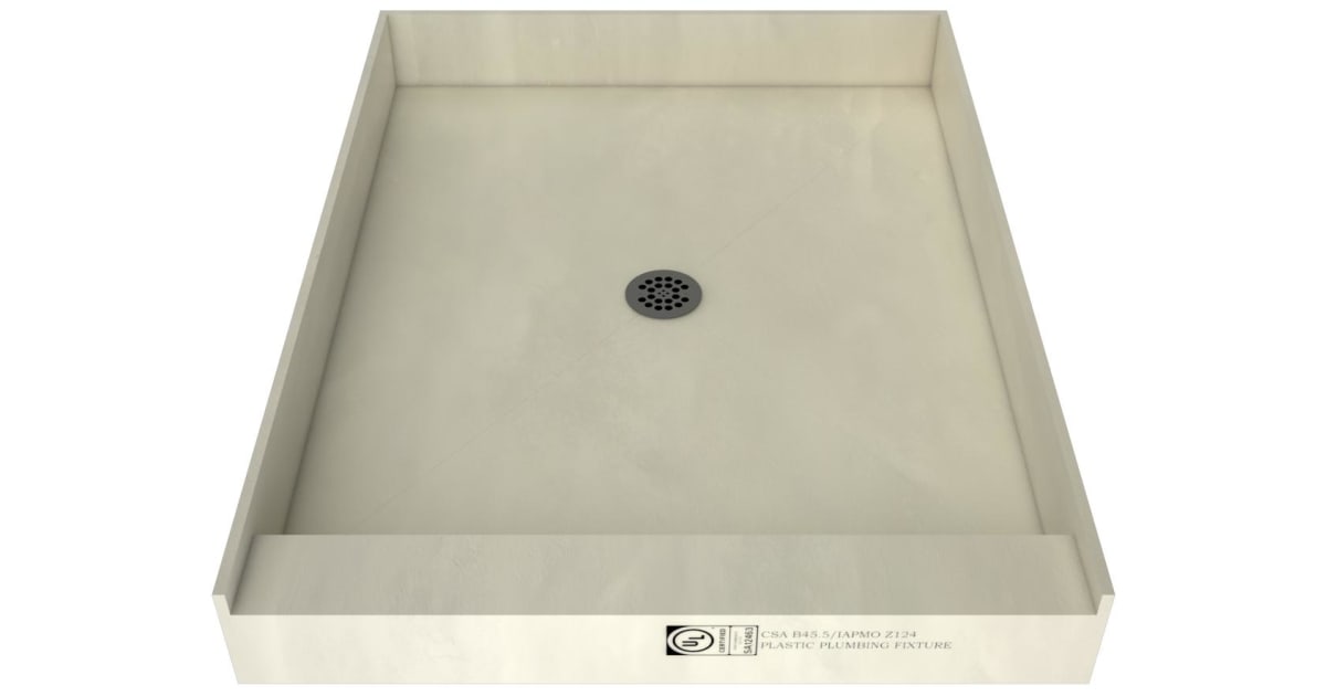 Tile Redi 4837CPVCBN Redi Base 37" x 48" Rectangular Shower Base with ...