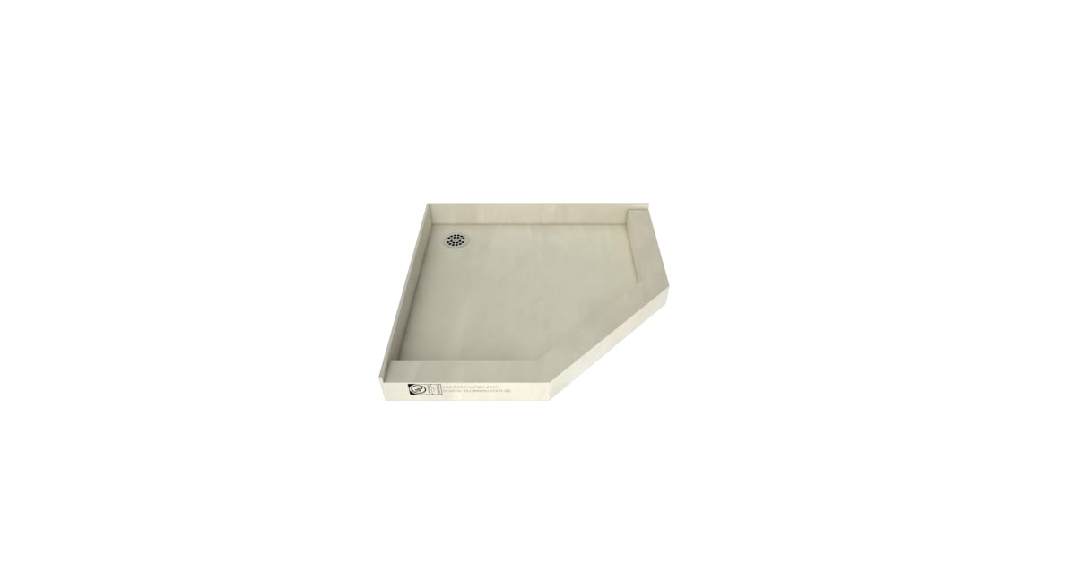 Tile Redi P44Neo-PVC Redi Neo 44" x 44" Shower Base with Tile Flanges ...