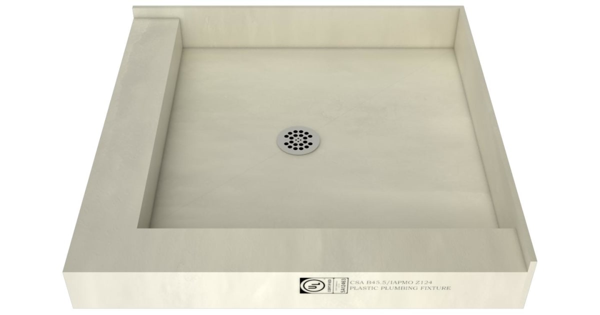 Tile Redi P4848CDLPVC Redi Base 48" x 48" Square Shower Base with Left ...