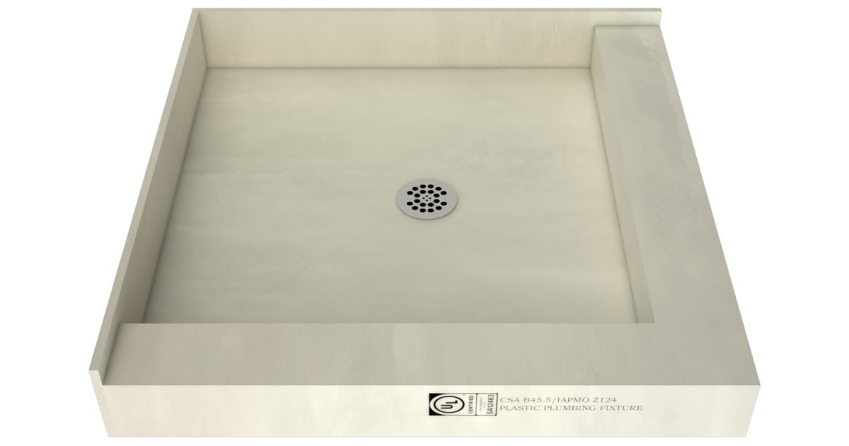 Tile Redi P4848CDRPVC Redi Base 48" x 48" Square Shower Base with Right ...