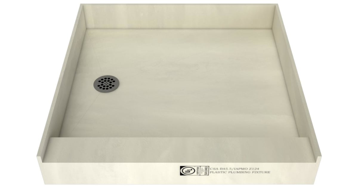 Tile Redi P4848LPVCBN Redi Base 48" x 48" Square Shower Base with ...