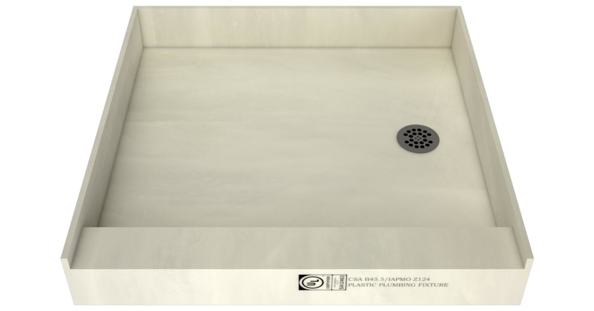 Tile Redi P4848RPVCBN Redi Base 48" x 48" Square Shower Base with ...