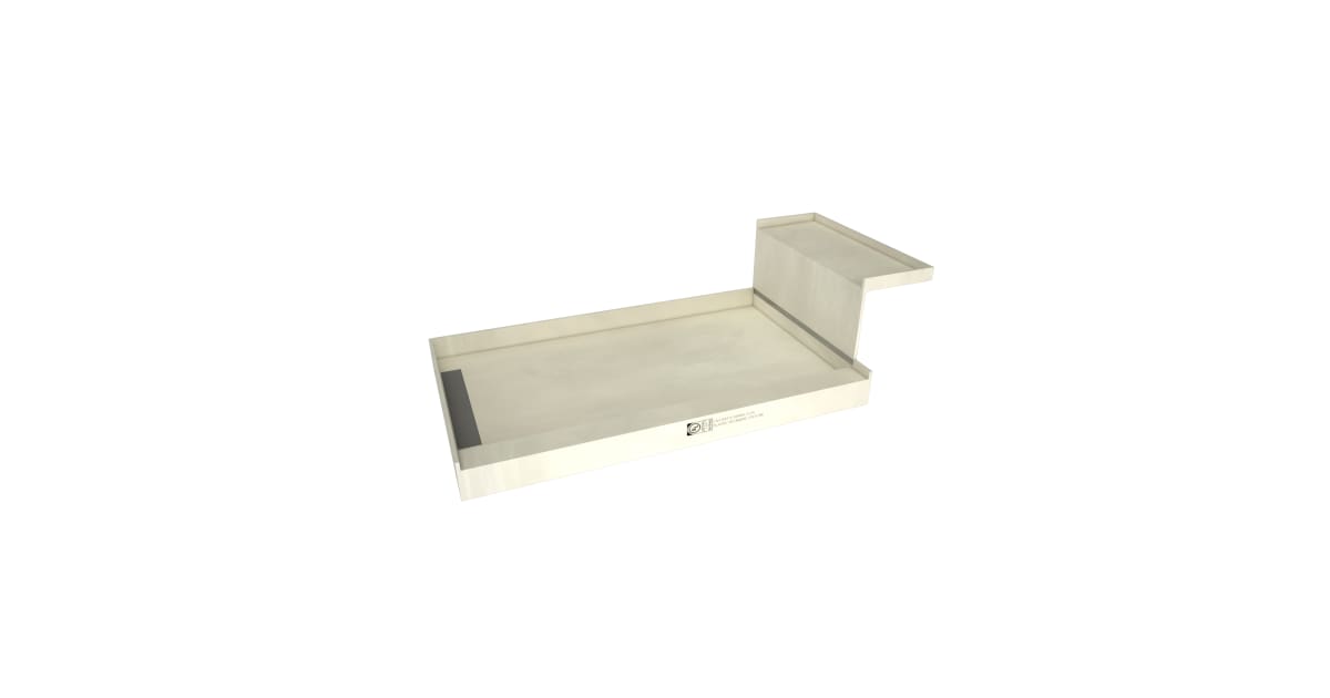 Tile Redi WF3636L-RB36-KIT Base'N Bench 36" x 48" Rectangular Shower ...