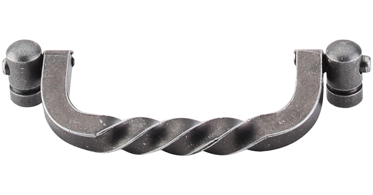 Top Knobs M643 Twist 3-3/4 Inch Center to Center Drop Cabinet Pull from the Normandy Collection ...