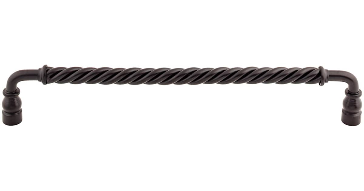 Top Knobs M677 Twist 12 Inch Center to Center Handle Cabinet Pull from the Normandy Collection ...