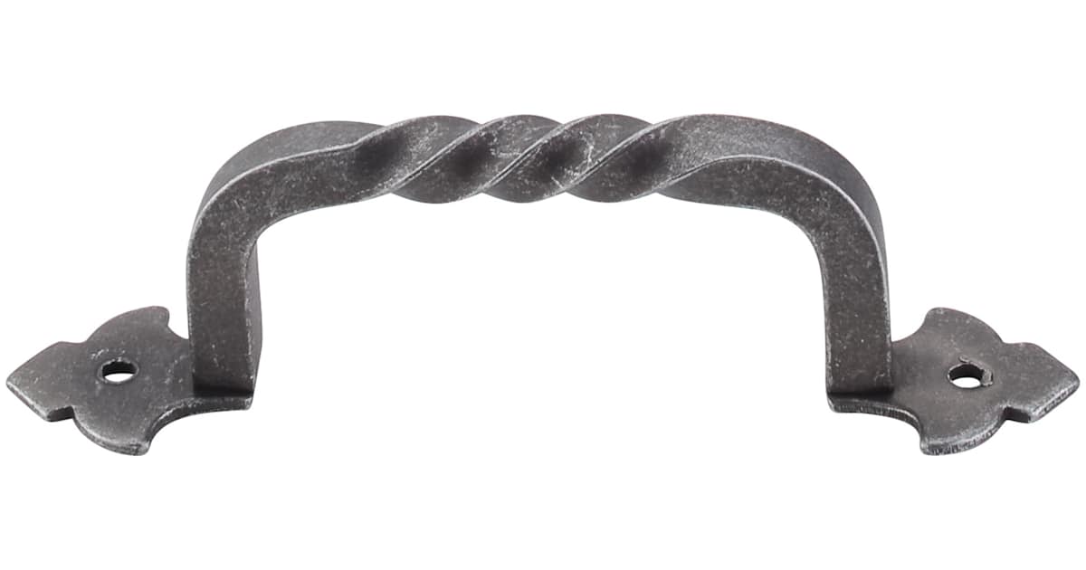 Top Knobs M691 Fixed Norman Crest 4 Inch Center to Center Handle Cabinet Pull from the Normandy ...