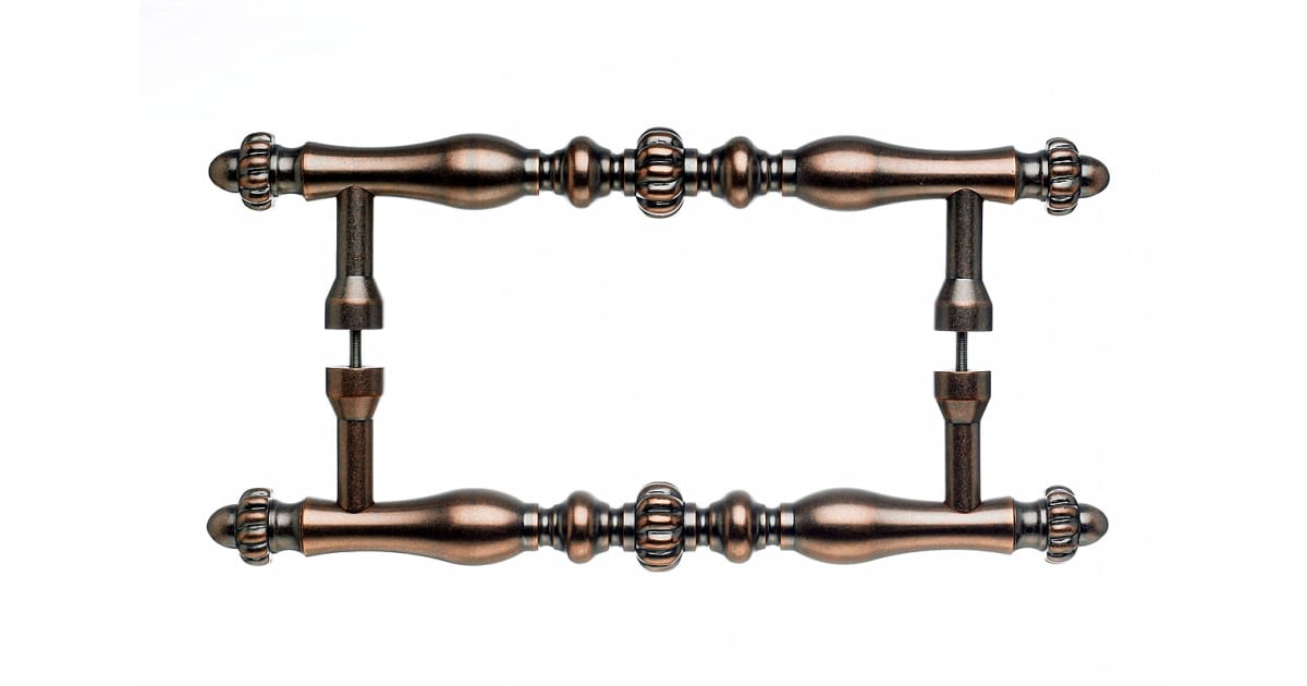 Top Knobs M810-8 pair Somerset Collection 8 Inch Center to Center Antique Copper Melon Back to ...