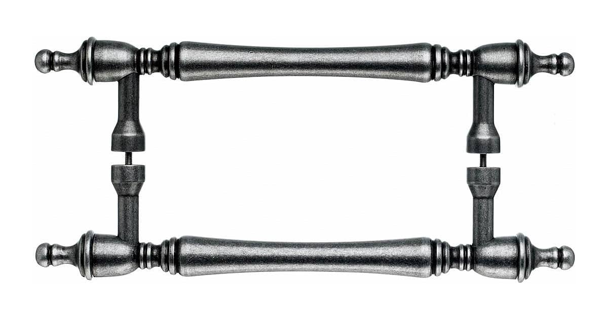 Top Knobs M826-8 pair Somerset Collection 8 Inch Center to Center Pewter Finial Back to Back ...