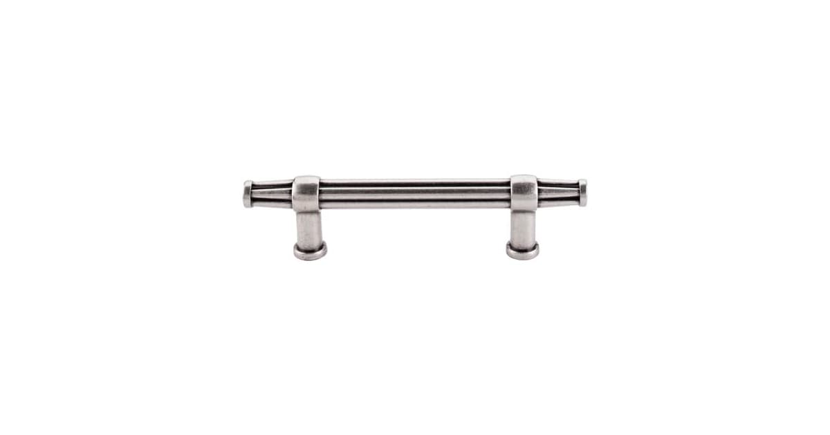 Top Knobs TK197PTA-10PACK Luxor 3-3/4 Inch Center to Center Bar Cabinet ...