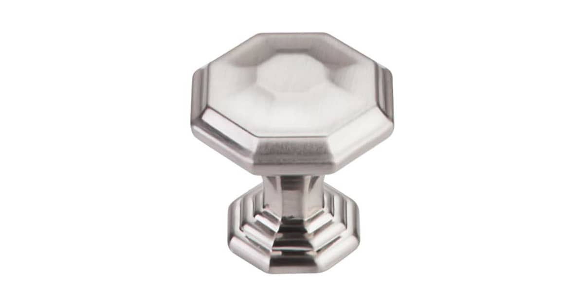Top Knobs TK340BSN-25PACK Chalet 1-1/8 Inch Geometric Cabinet Knob from the Chareau Collection ...