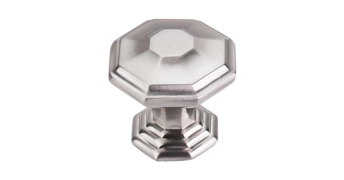 Top Knobs TK348BSN-10PACK Chalet 1-1/2 Inch Geometric Cabinet Knob from the Chareau Collection ...