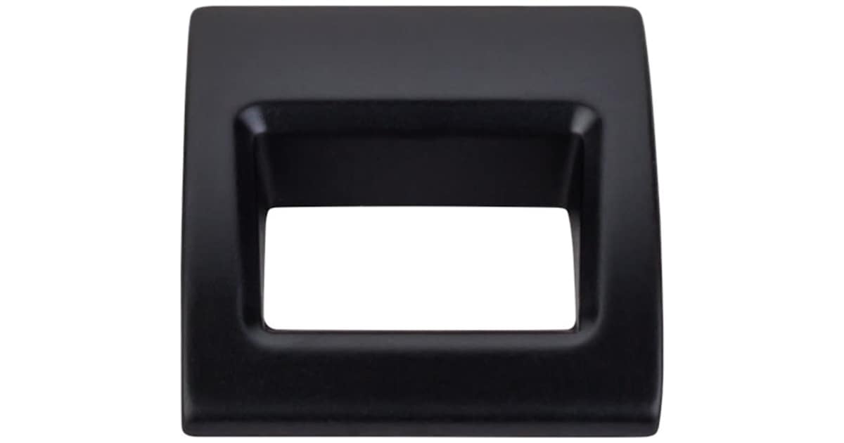 Top Knobs TK615BLK Tango 1-1/8 Inch Long Finger Cabinet Pull from the Mercer Series | Ferguson Home