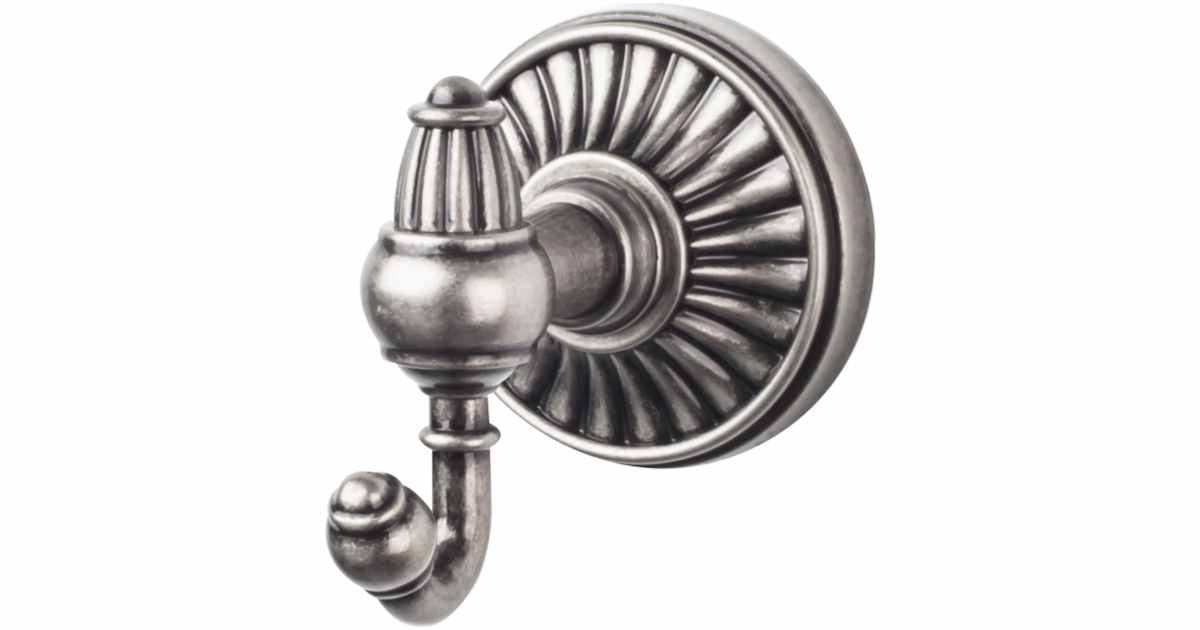 Top Knobs TUSC2PTA Tuscany Bath Double Robe Hook | Ferguson Home
