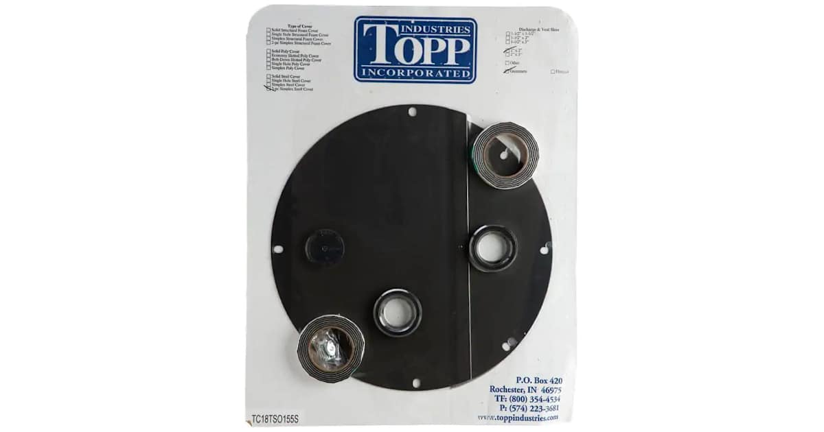 Topp Industries C18TS 2-Piece Steel Sewage Basin Cover (18") | Ferguson ...