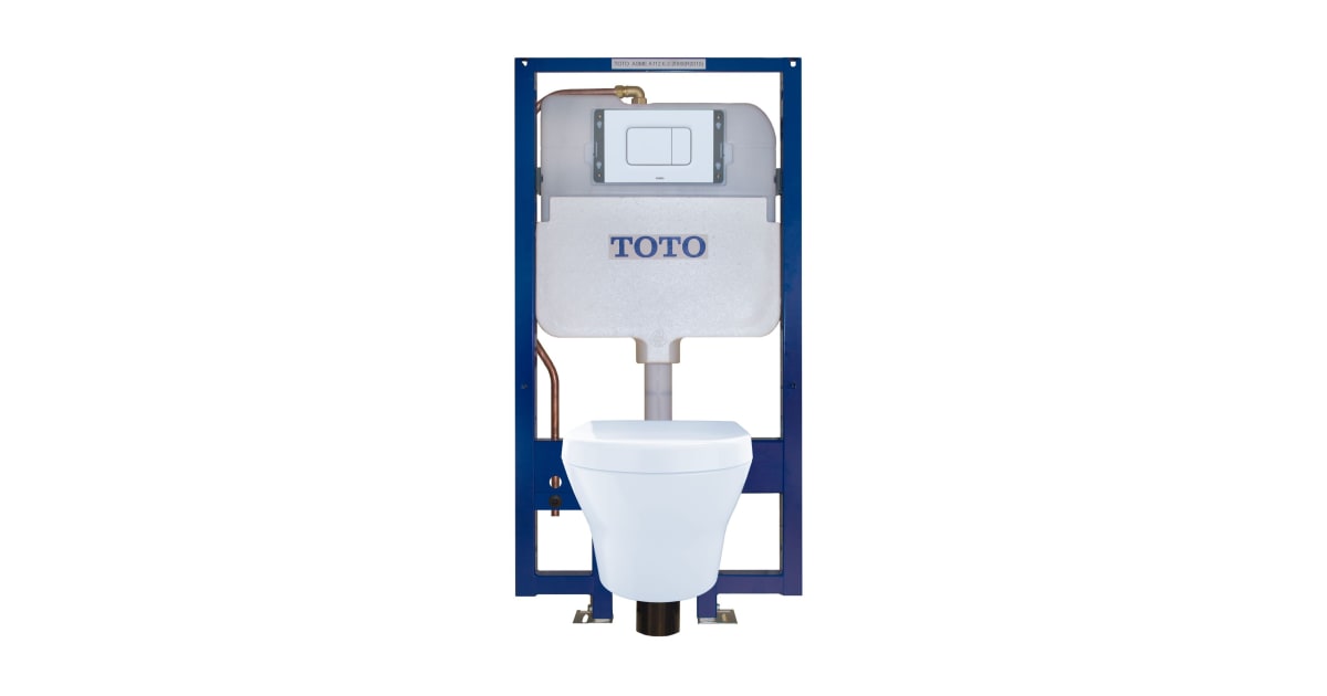 TOTO CWT437117MFG#WH MH One-Piece D-Shaped 0.9/1.28 GPF Dual-Max Toilet ...