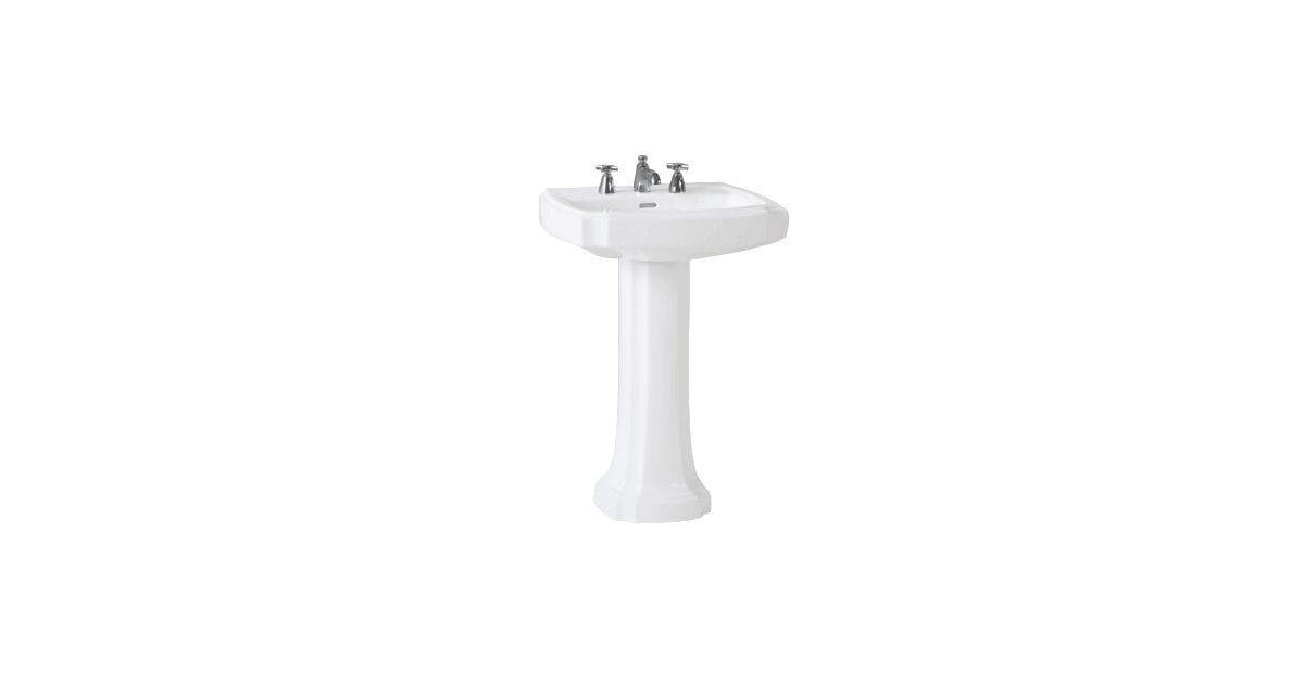 TOTO LPT970#01 Guinevere 27-1/8" Pedestal Bathroom Sink with Single ...