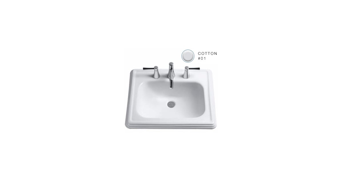 TOTO LT531#01 Promenade 22-1/2" Drop In Bathroom Sink with Single ...