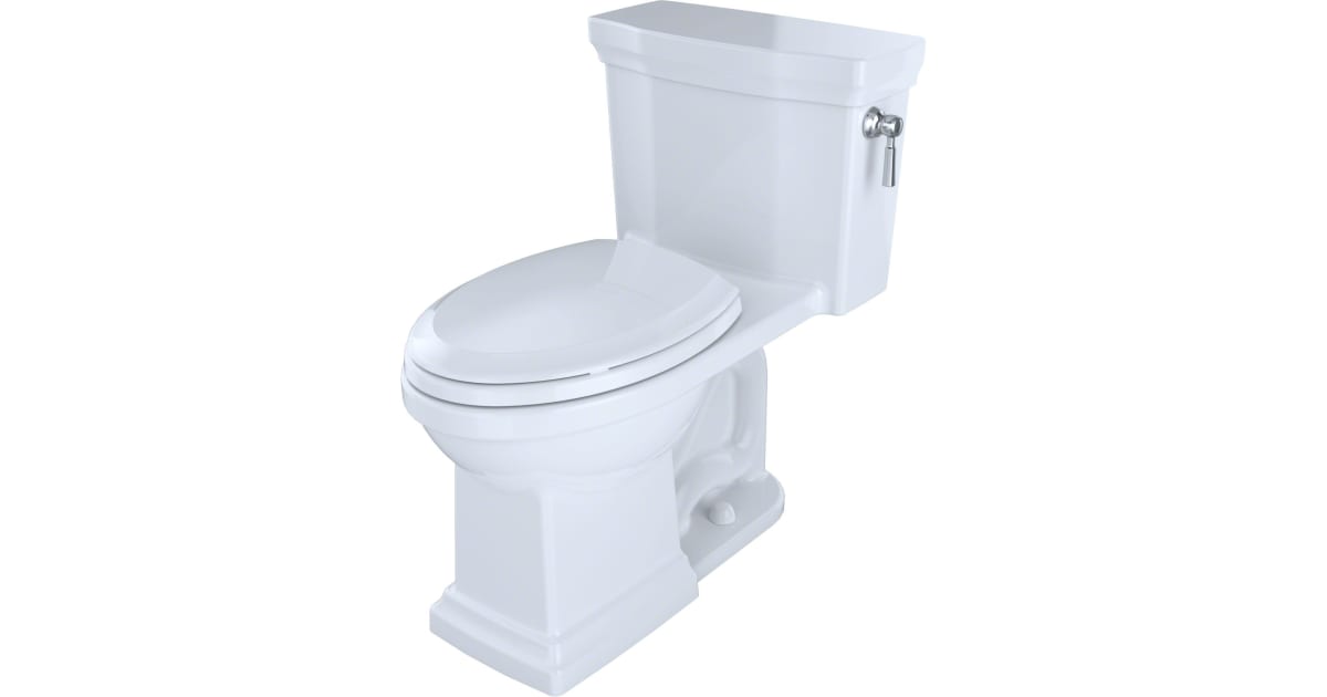 TOTO MS814224CEFRG#01 Promenade II Elongated Toilet with 1.28 GPF ...