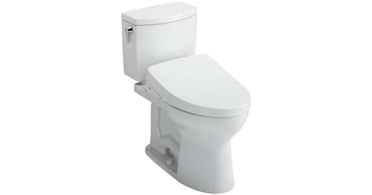 TOTO MW4543056CUFG#01 Drake II 1 GPF Two Piece Elongated Toilet with ...