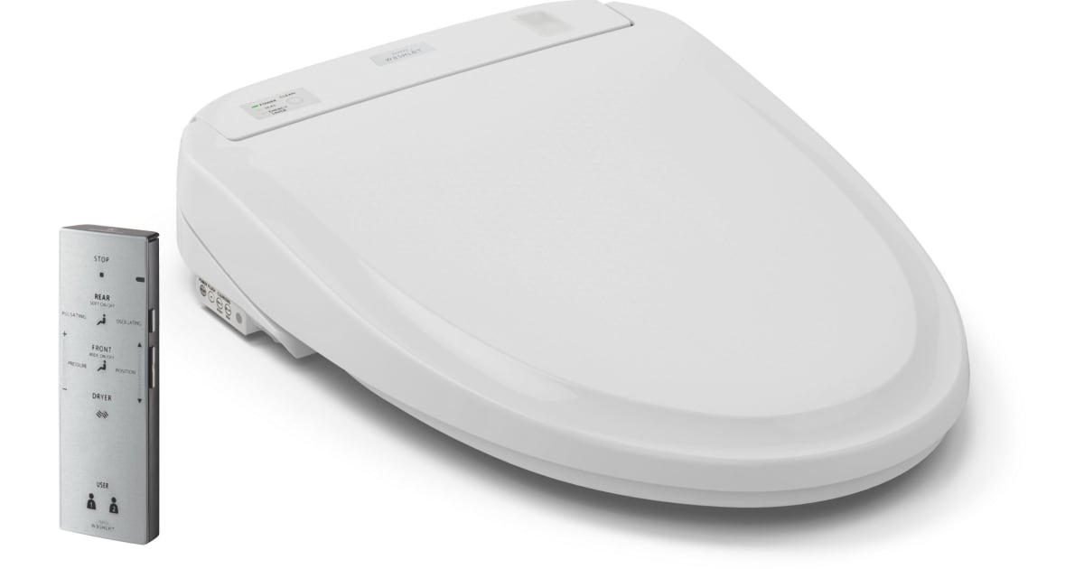 TOTO SW573#01 Washlet S300E Round Soft Close Bidet Seat with Remote ...